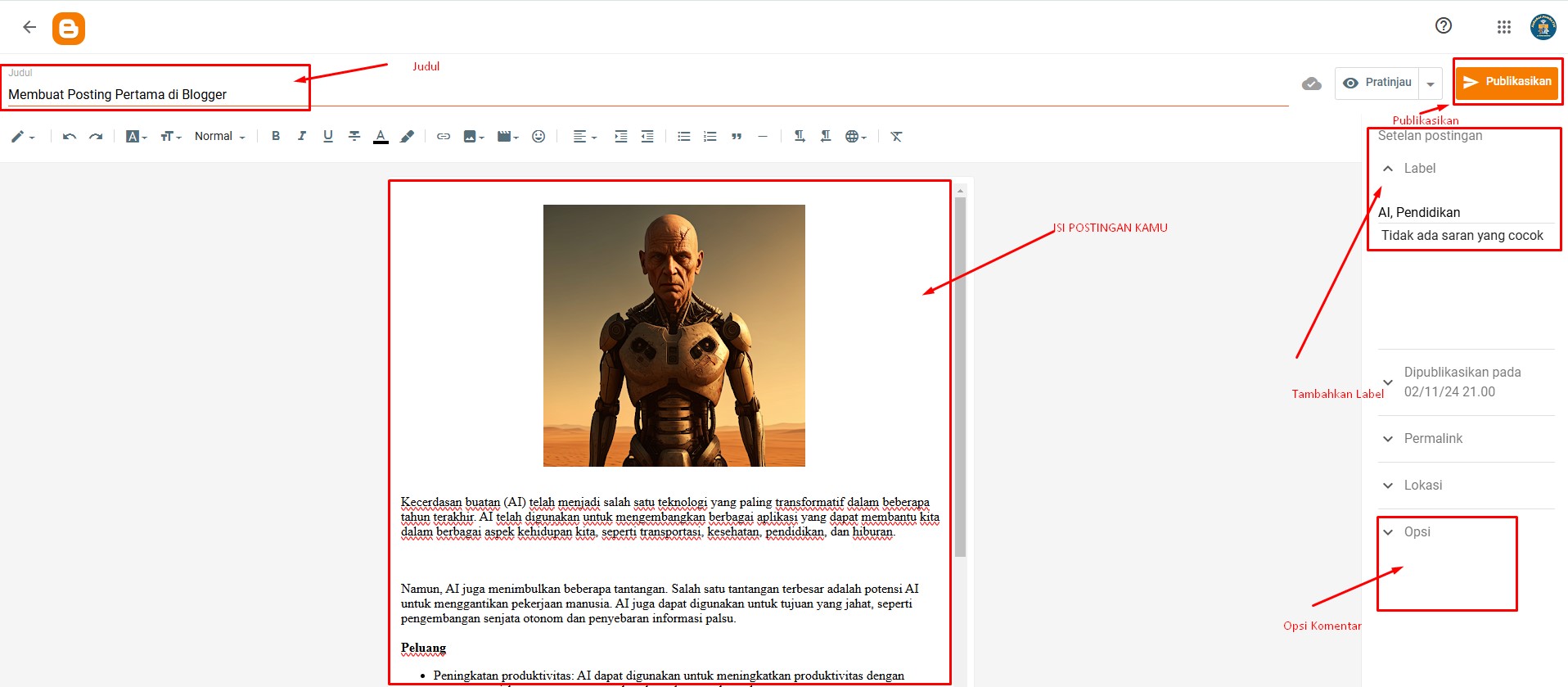 Cara Membuat Posting di Blogger: Panduan Lengkap untuk Pemula - Sahabat ...